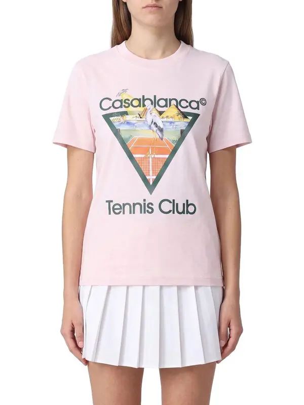 Casablanca Tennis Club Graphic T-shirt - Pink