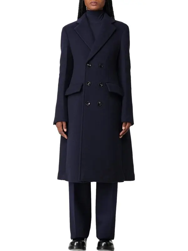 Bottega Veneta Double Breasted Coat - Blue