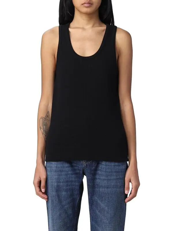 Bottega Veneta Ribbed Tank Top - Black