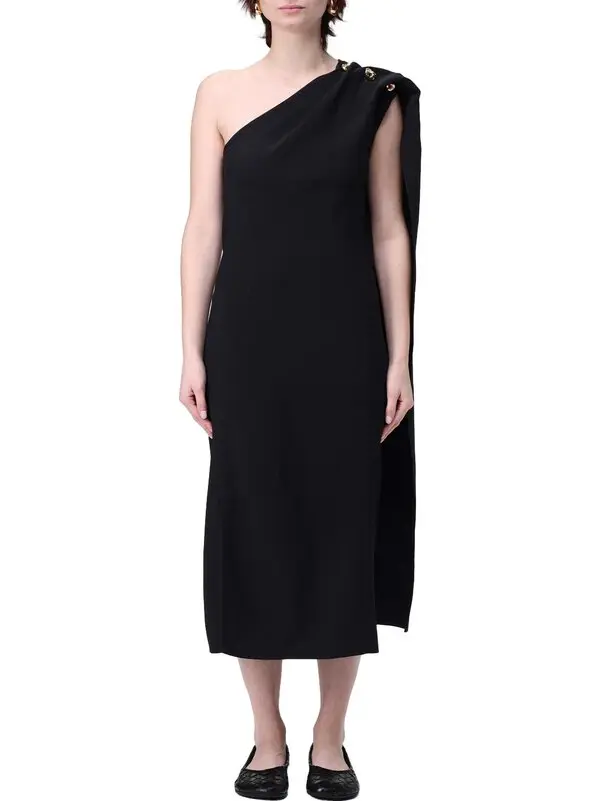 Bottega Veneta One-shoulder Cape Dress - Black