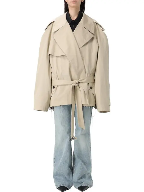 Balenciaga Belted Trench Jacket - Beige