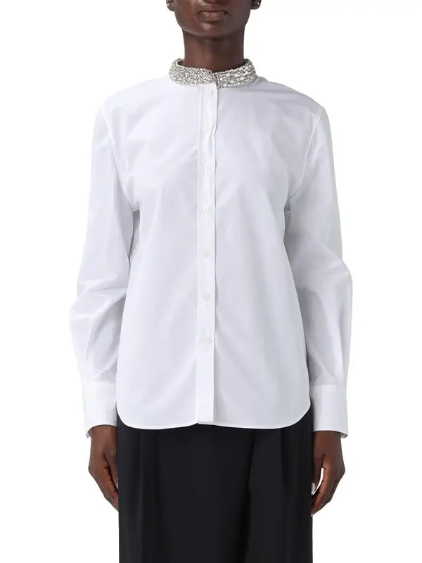 Alexander McQueen Embellished Collar Shirt - White