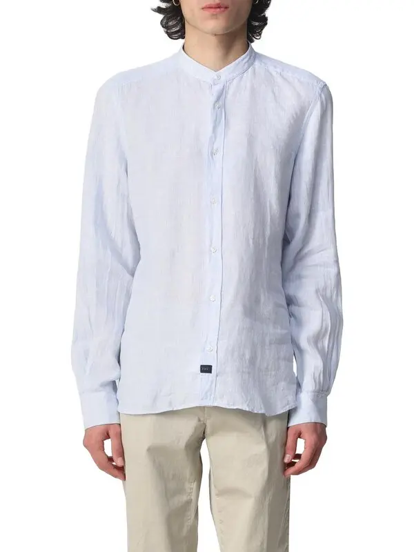 FAY Linen Shirt - Gnawed Blue