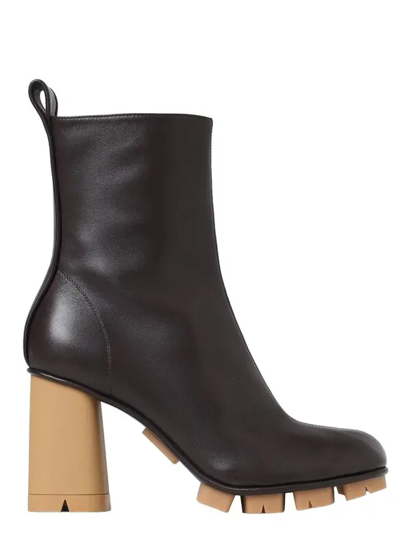 Bottega Veneta Zip Up Heeled Boots - Brown