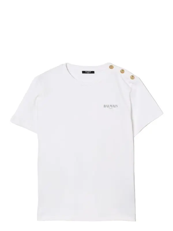 Balmain Cotton T-shirt With Logo - White