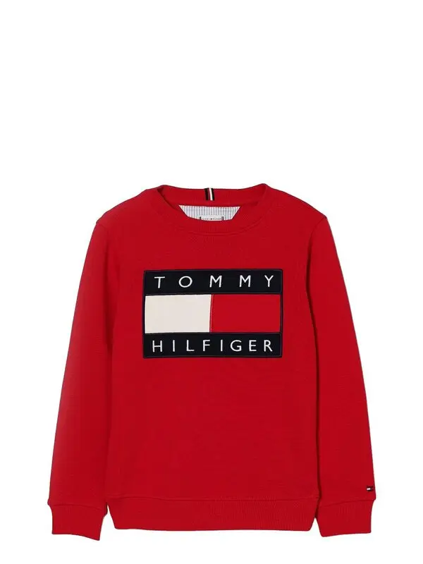Tommy Hilfiger Cotton Crew Neck Sweatshirt - Red