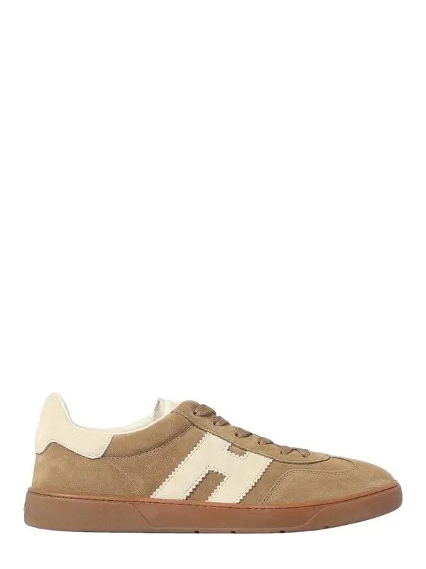 Hogan Lace-up Suede Sneakers - Beige