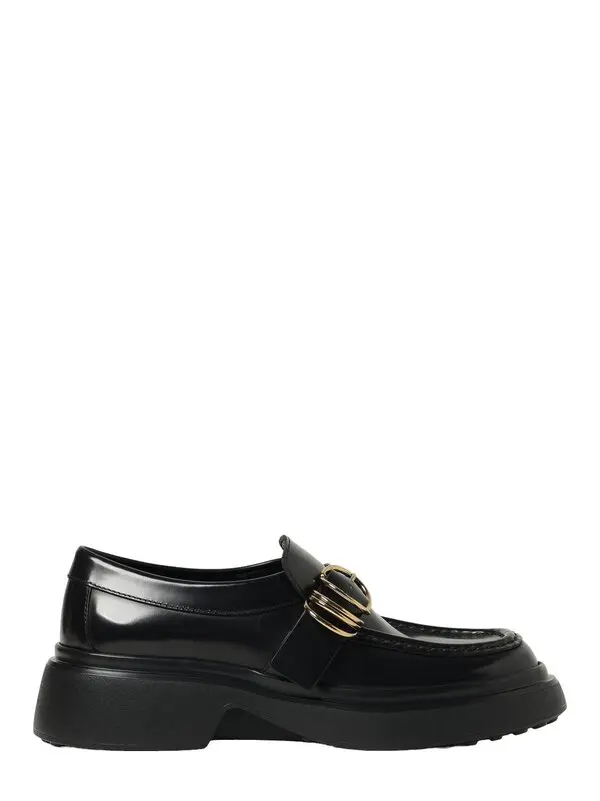 TOD'S Platform Loafer With Buckle Detail - Black