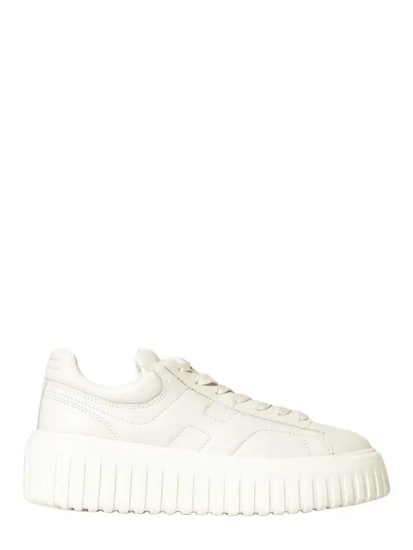Hogan Platform Sneakers In Nappa Leather - Ivory