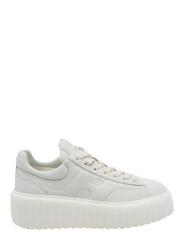 Hogan Nappa Leather Platform Sneakers - White 1