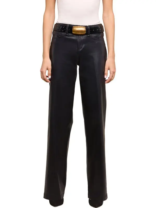 L'Agence Petite Scottie Coated Jean - Noir Coated