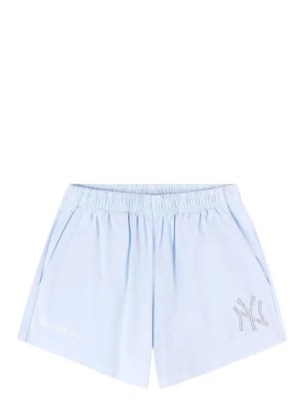 SPORTY & RICH Yankees Krystal Disco Short - Blue