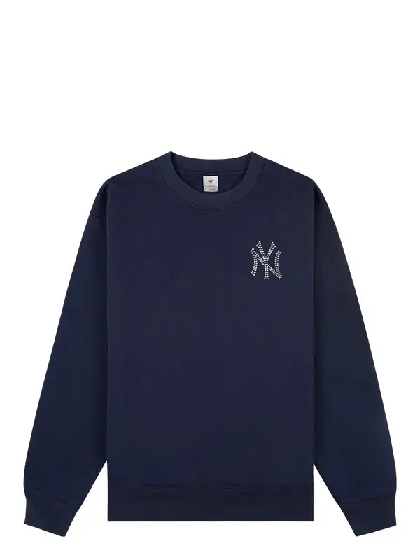 SPORTY & RICH Yankees Embellished Crewneck - Blue