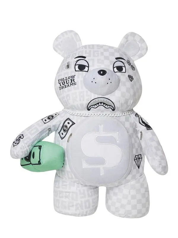 SPRAYGROUND Split The Check Moneybear Teddybear Backpack - Multicolor