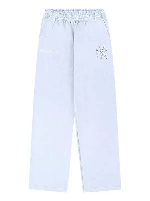 SPORTY & RICH Yankees Krystal Wide Sweatpant - Blue
