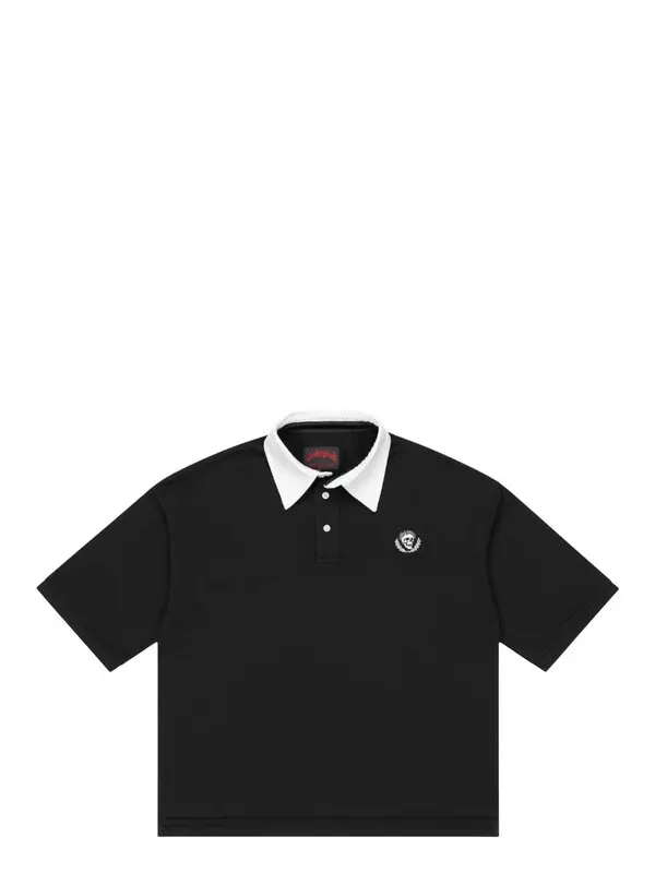 GODSPEED Victor Minimal Crest Polo - Black