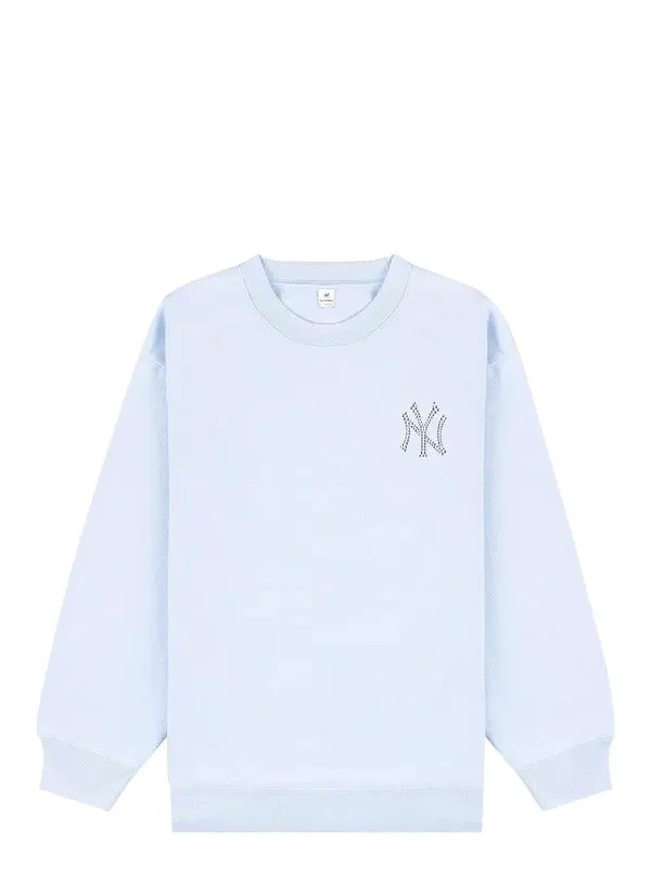 SPORTY & RICH Krystal Crewneck Sweatshirt - Blue
