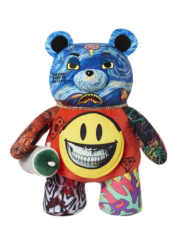 SPRAYGROUND Villain Money Bear Teddybear Ron English Edition Backpack - Multicolor