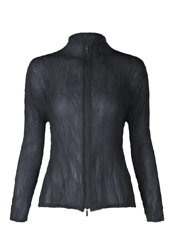 Issey Miyake Zip-up Shirt - Blue