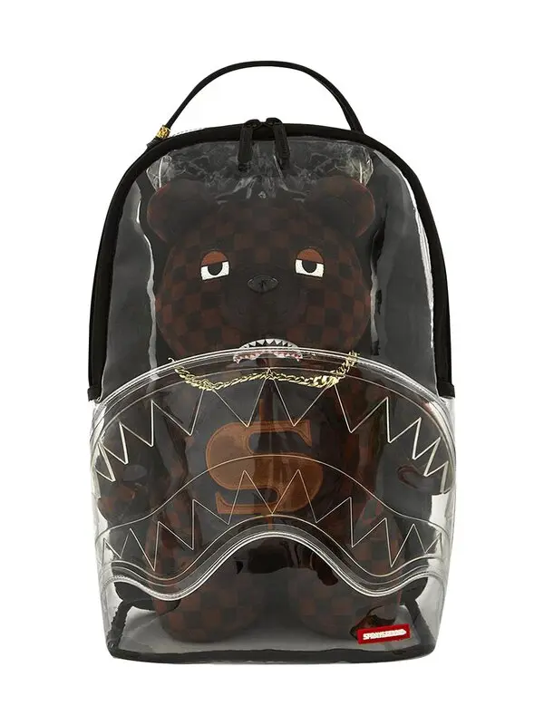 SPRAYGROUND Clear Backpack With Teddy Bear Detail - Multicolor