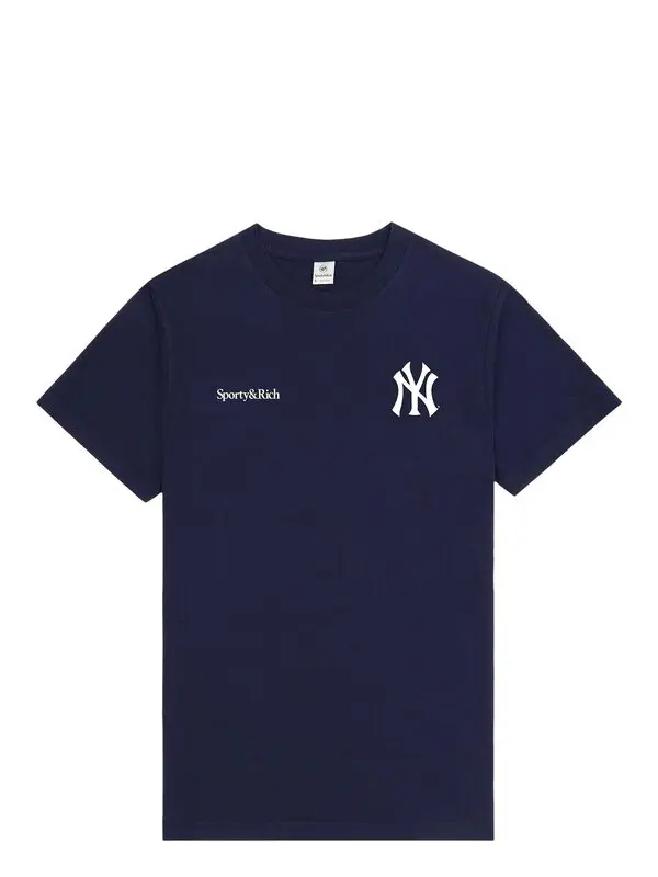 SPORTY & RICH Yankees Arch T-shirt - Blue