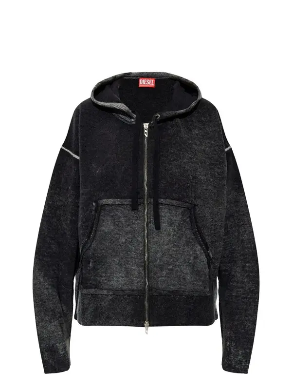 DIESEL® M-hermine Zip-up Hoodie - Brown