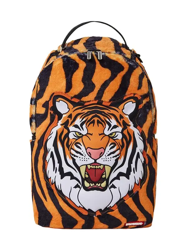 SPRAYGROUND Tiger Velour Fur Backpack - Multicolor