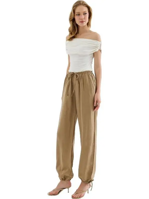 MONLICIA Novelle Modal Balloon Pants - Beige