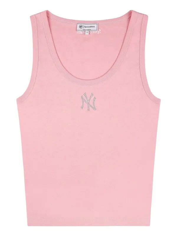 SPORTY & RICH Krystal Cropped Tank - Pink