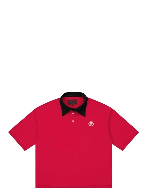 GODSPEED Victor Minimal Crest Polo - Red