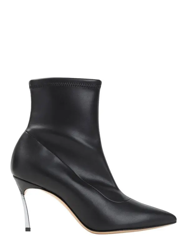Casadei Leather Blade Bootie With 8cm Heel - Black
