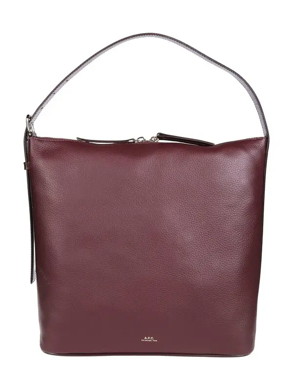 A.p.c. Vera Leather Shoulder Bag - Bordeaux