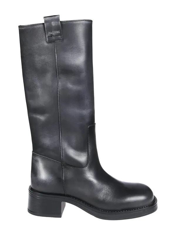 ALOHAS Vintage-effect Suede And Leather Boots - Nero