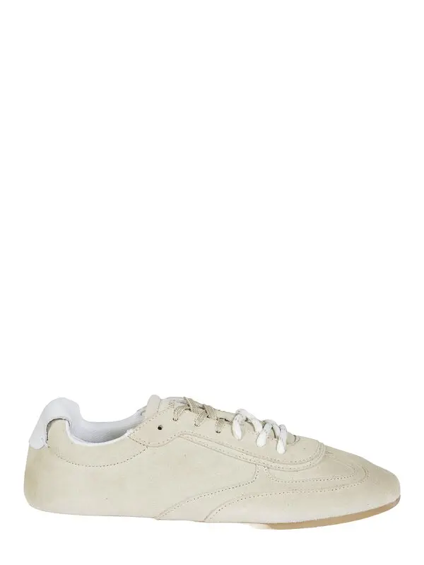 ALOHAS Suede Leather Lace Up Sneakers - Beige