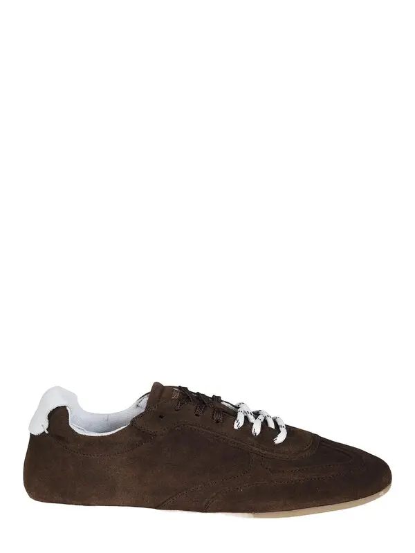 ALOHAS Suede Leather Lace Up Sneakers - Marrone
