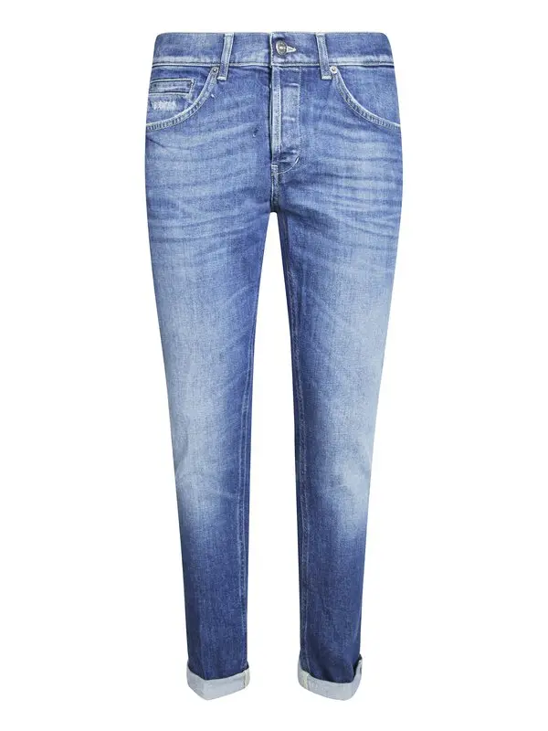 DONDUP George 5-pocket Straight Leg Jeans - Blu