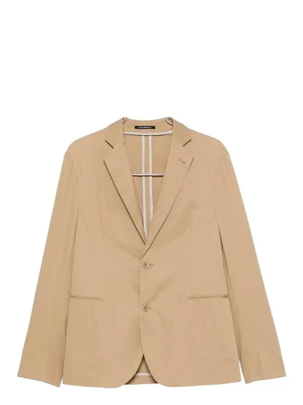 Emporio Armani Cotton Single-breasted Suit - Brown
