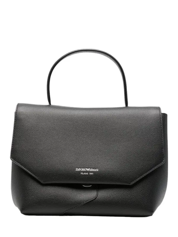 Emporio Armani Medium Leather Handbag - Black