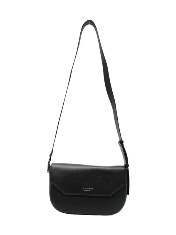 Emporio Armani Leather Crossbody Bag - Black
