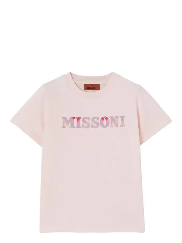 Missoni Short-sleeve Cotton Crewneck T-shirt - Pink