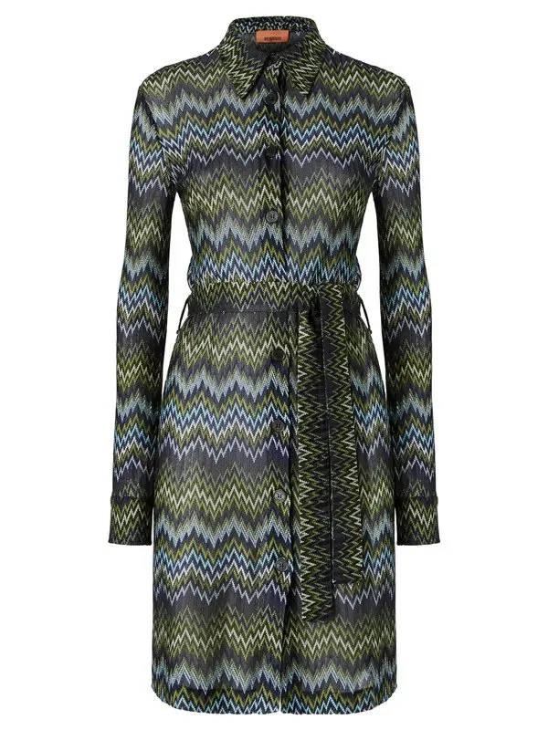 Missoni Midi Shirt Dress In Viscose - Multicoloured
