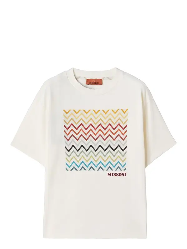 Missoni Short-sleeve Pure Cotton T-shirt - White