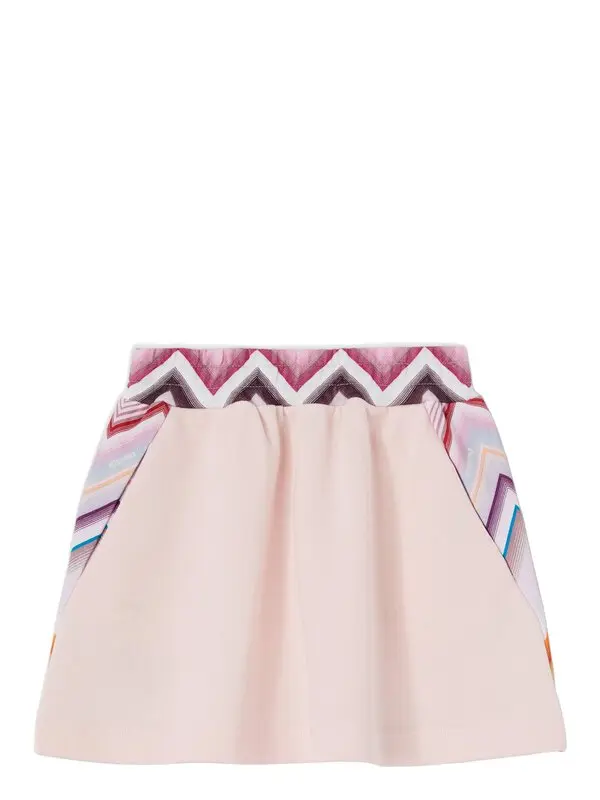 Missoni Cotton Fleece Skirt - Pink,multicoloured