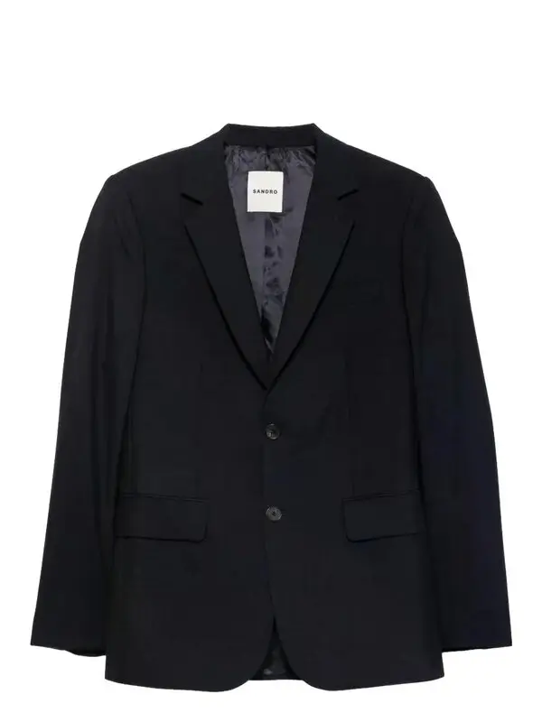 Sandro Notched-lapel Blazer - Blue