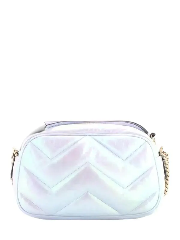 Gucci Gg Marmont Chevron Small Shoulder Bag - Blue