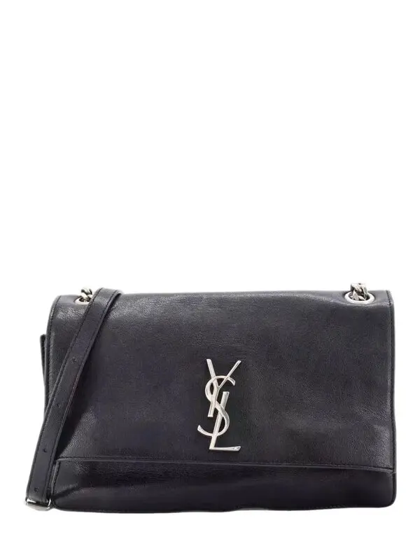 Saint Laurent Sunset Leather Medium Shoulder Bag - Black
