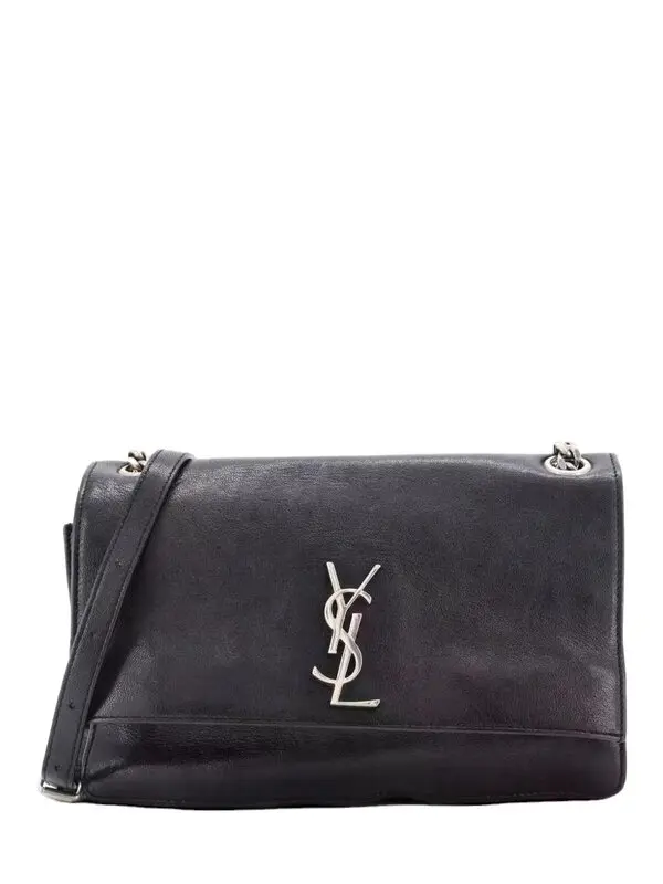 Saint Laurent Sunset Leather Medium Shoulder Bag - Black