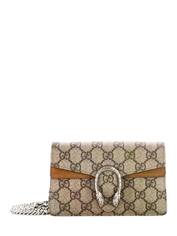 Gucci Dionysus Gg Coated Canvas Super Mini Crossbody Bag - Brown