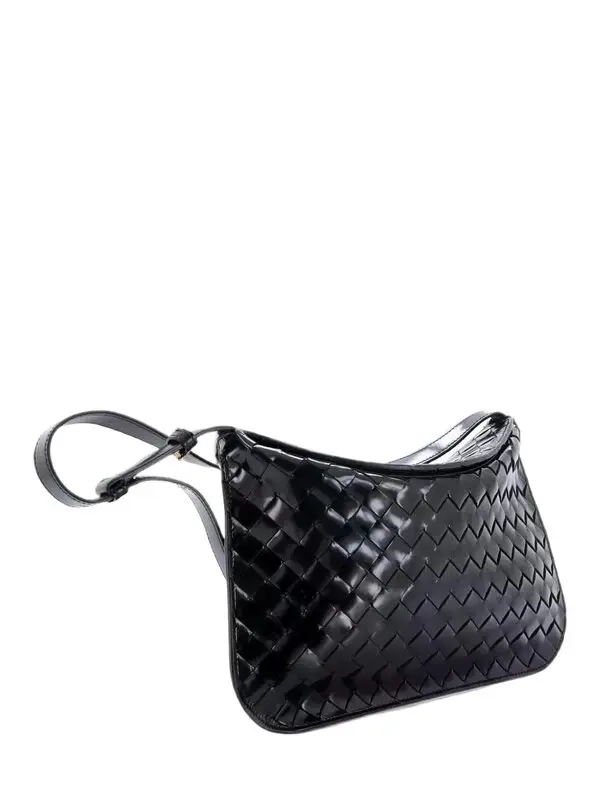 Bottega Veneta Intrecciato Leather Shoulder Bag - Black