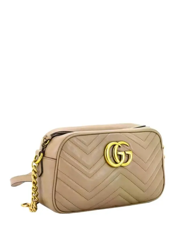 Gucci Gg Marmont Matelassé Leather Small Shoulder Bag - Neutrals